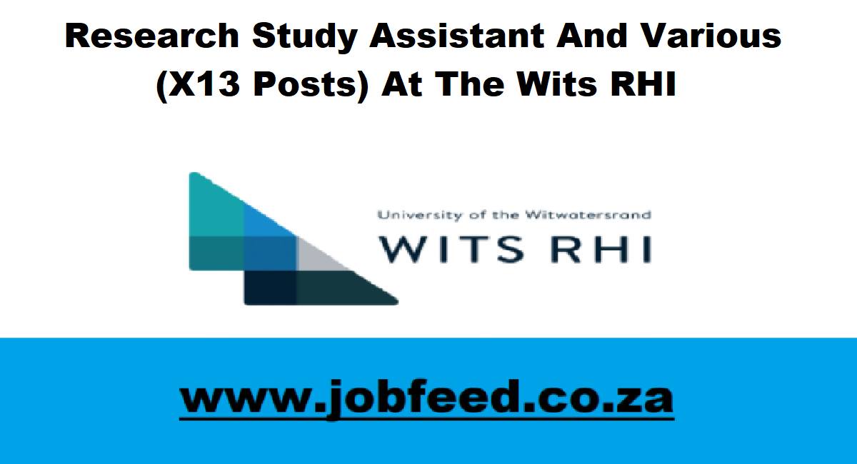 Wits RHI Vacancies 2025: X6 Posts @www.wrhi.ac.za » Jobfeed.co.za