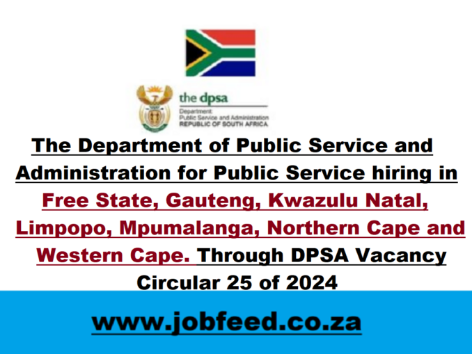 DPSA Vacancies 2024 » Jobfeed.co.za